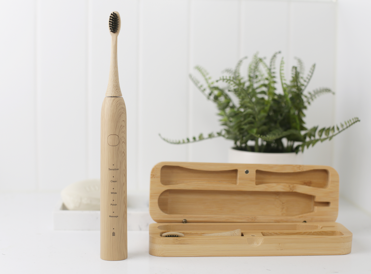 Eco Friendly Bamboo Electric Toothbrush - Dentist Approved – Nouvique ...